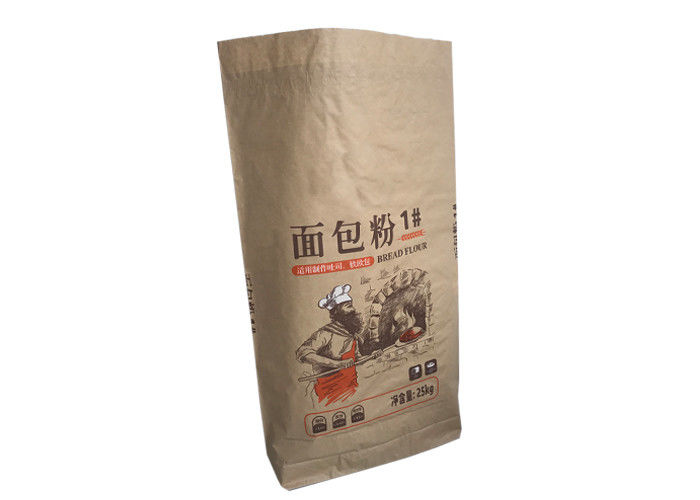 Mehlsack-Mais-Sack-Papier-Mehl-Pulver-Verpackentasche des Kraftpapier-25kg